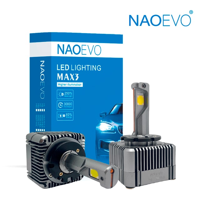 Foco Led D1 PLUS CANBUS 13.000 LM NAOEVO – RGQ Automotriz A1